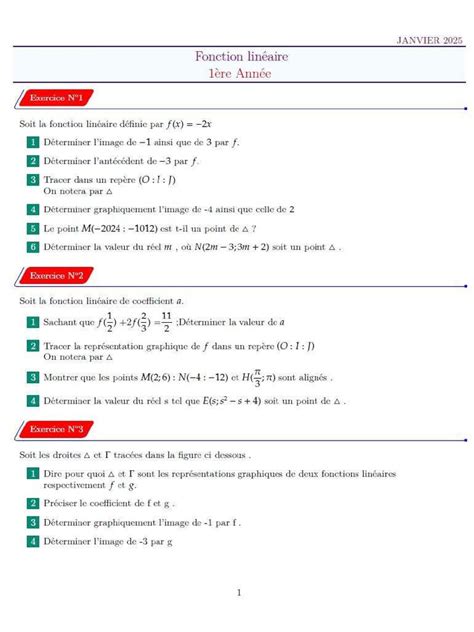 Fonction Linéaire Pdf