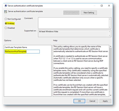 Gestione Automatizzata Dei Certificati Su Connessioni Rds Session Host