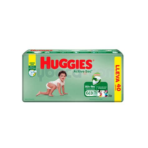 Pañales Huggies Active Sec G Paquete Fybeca