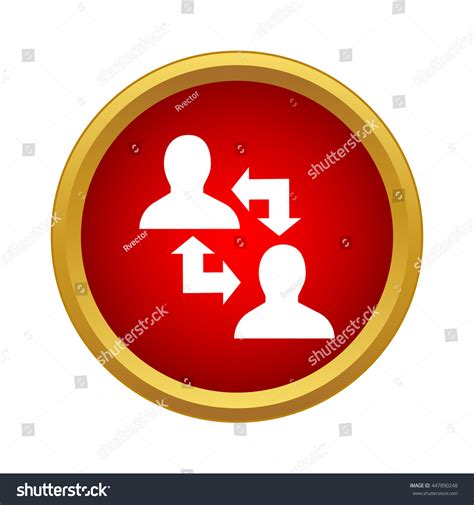 Exchange Information Between Two People Icon 스톡 벡터 로열티 프리 447890248