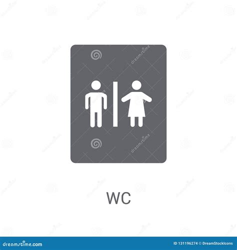Wc Sign Icon Trendy Wc Sign Logo Concept On White Background Fr Stock