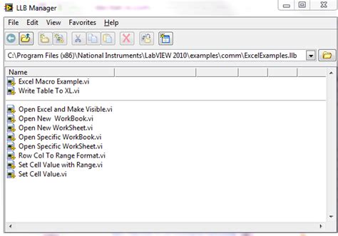 File Operations Development On Labview 2010 With Excel Spreadsheets