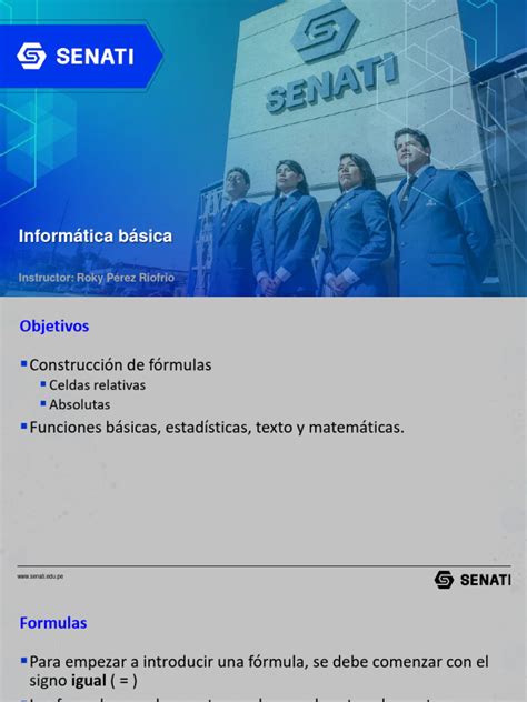 Sesión 07 Fórmulas Pdf Hoja De Cálculo Informática