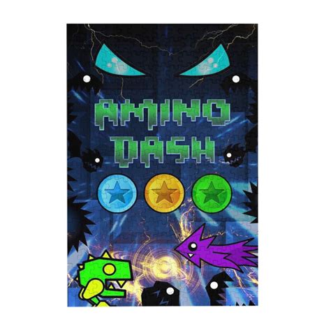 300 Pieces Geometry Dash Wooden Jigsaw Puzzles Educational Intellectual Puzzle Games For Adults