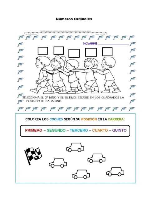 Números Ordinales Pdf
