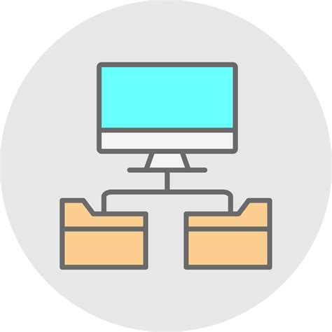 Folders Network Structure Line Filled Light Icon 44123890 Vector Art At Vecteezy