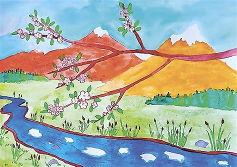 Нарисовать рисунок на тему весна 2 класс