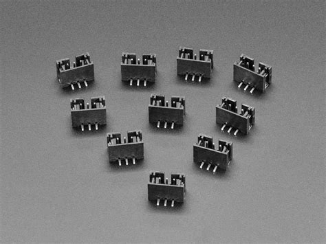 Jst Ph 3 Pin Vertical Connector 10 Pack Stemma Buy In Australia Ada4389 Adafruit