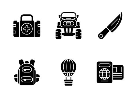 Adventure Vector Icon Set 19470119 Vector Art At Vecteezy