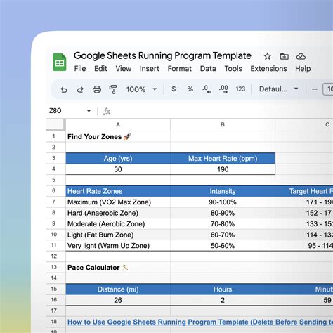 Free Google Sheet Running Program Template Superset Blog