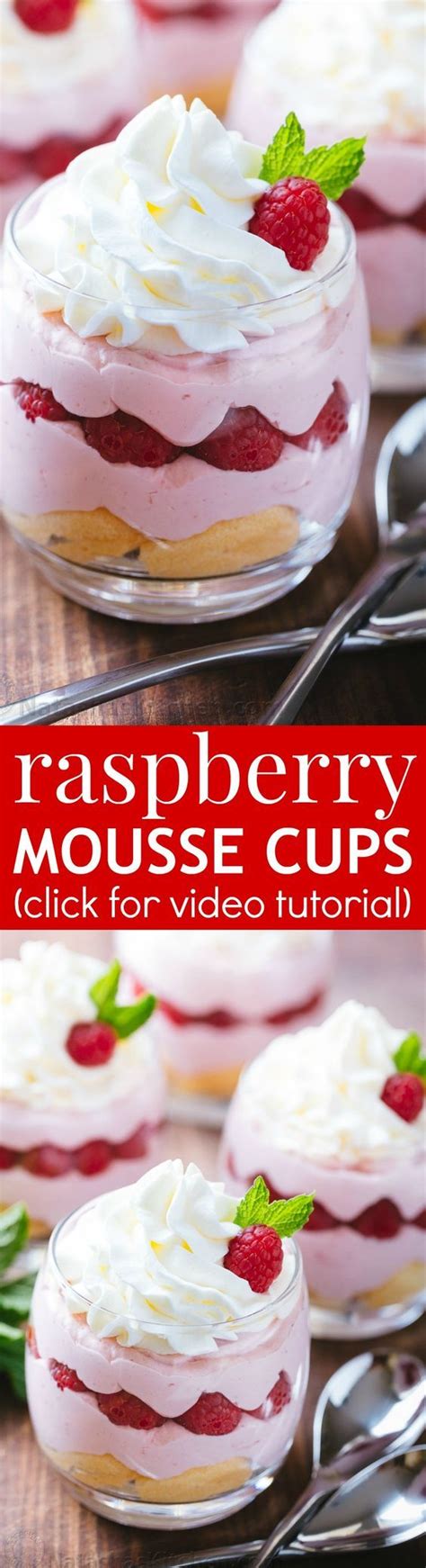 Slow Cooker Raspberry Mousse Cups VIDEO Recipe NatashasKitchen