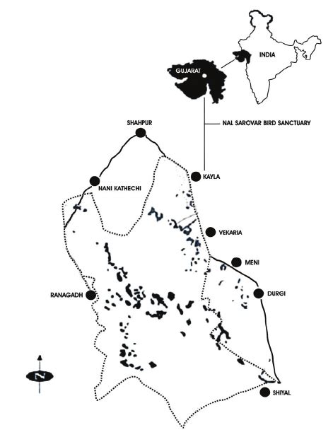Location Map Of Nal Sarovar Bird Sanctuary Nsbs Download Scientific Diagram