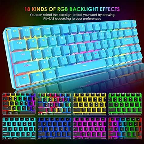 Juego De Teclado Y Mouse Para Juegos 4 En 1 Con Cable 68 Teclas Teclado