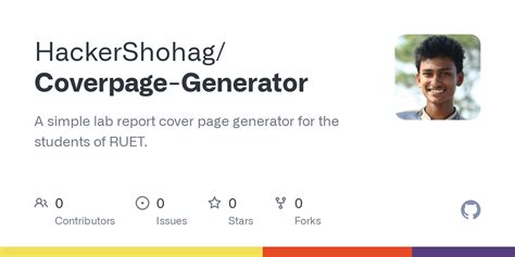 GitHub HackerShohag Coverpage Generator A Simple Lab Report Cover Page Generator For The