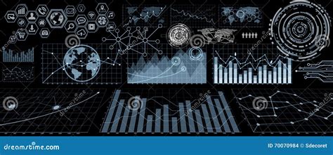 Digital Charts And Screen Interface Stock Illustration Illustration Of Analysis Graphic