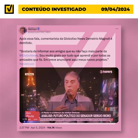 Jornal Correio É falso que Demétrio Magnoli tenha sido demitido da