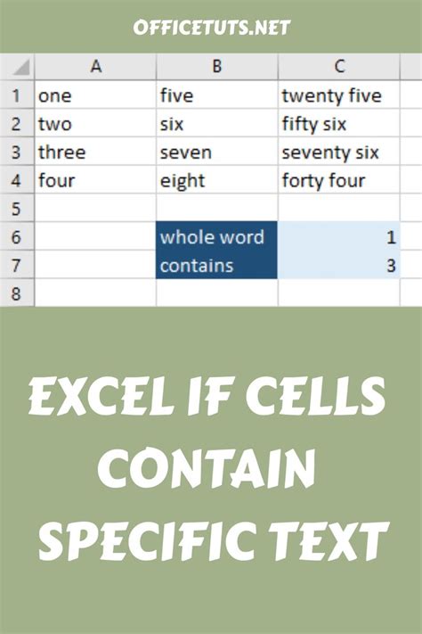 Check If A Cell Contains Specific Text In Excel