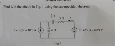 Solved Find Ix In The Circuit In Fig 1 Using The