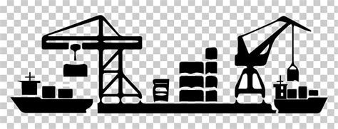 Illustration Cargo Ship Intermodal Container Port PNG Clipart