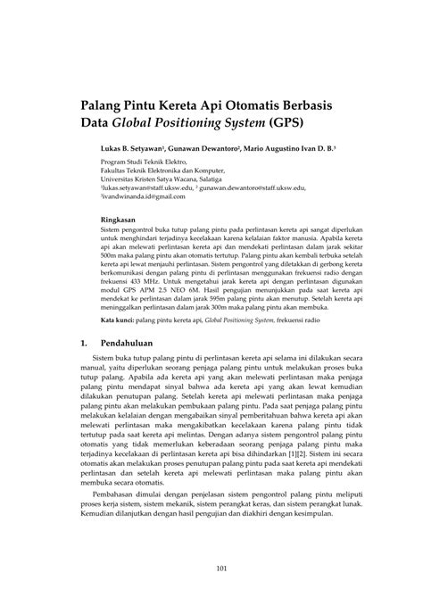 pdf palang pintu kereta api otomatis berbasis data global positioning