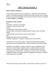 Exploring Fears And Writing In DBA Module Course Hero