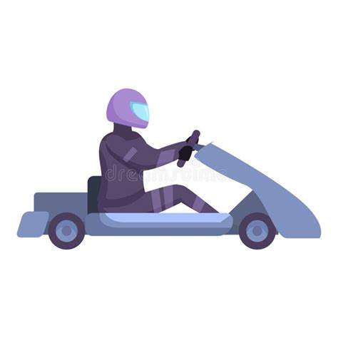 Kart Racer Icon Cartoon Vector Speed Auto Stock Vector Illustration