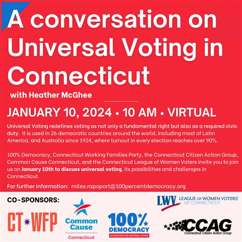 A Conversation On Universal Voting In Connecticut Mylo
