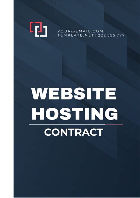 free website hosting contract template to edit online