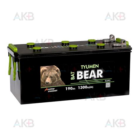 Купить Автомобильный аккумулятор Tyumen BatBear 190 Ач 1300А болт ...