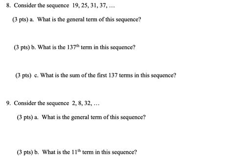 Solved 8 Consider The Sequence 19 25 31 37 3 Pts A Chegg Com