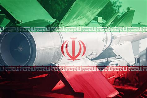 Weapons Of Mass Destruction Iran ICBM Missile War Background Stock