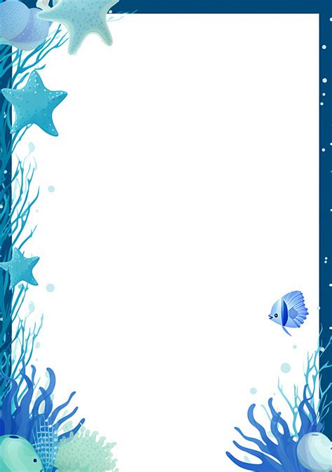 Ocean Page Border Free Vectors Ocean Frame 03
