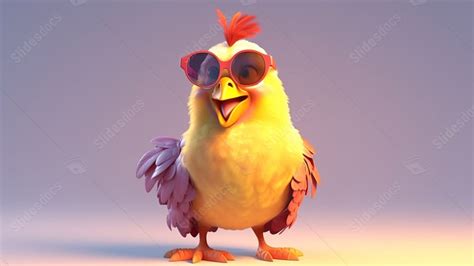 Amusing Poultry Personality In 3d Powerpoint Background For Free Download Slidesdocs