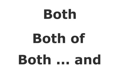 How To Use Both In A Sentence Make Your English Easy