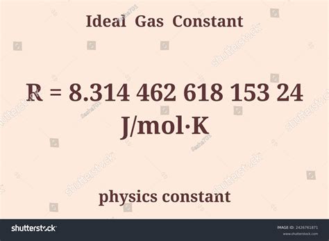 Ideal Gas Constant Physics Constant Education Stock Vector Royalty