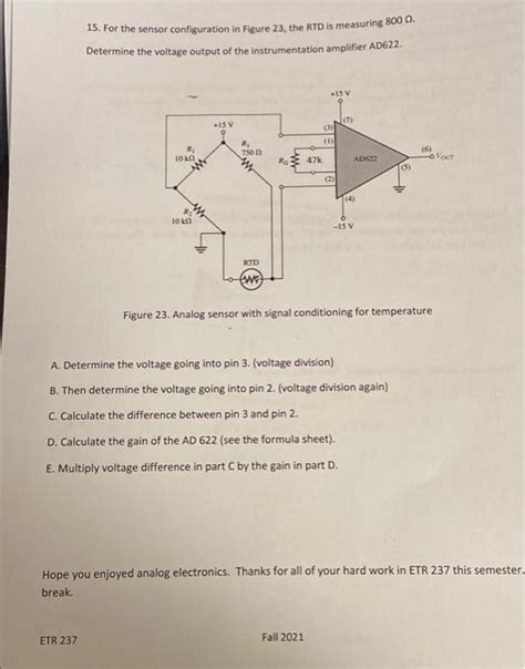 Solved For The Sensor Configuration In Figure The Chegg