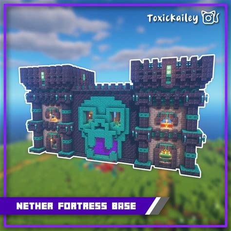 Minecraft Nether Fortress Base Minecraft Minecraft Blueprints