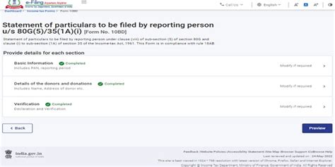 Procedure For Getting Certificate Of Donation Form 10be Online