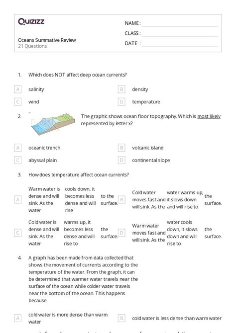 50 Oceans Worksheets For 5th Grade On Quizizz Free And Printable