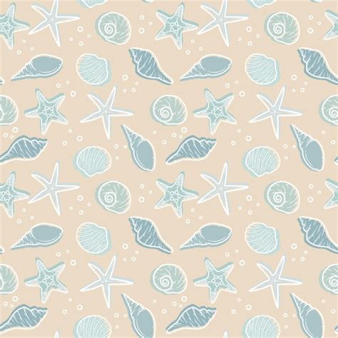Premium Vector Marine Seamless Pattern Vector Art