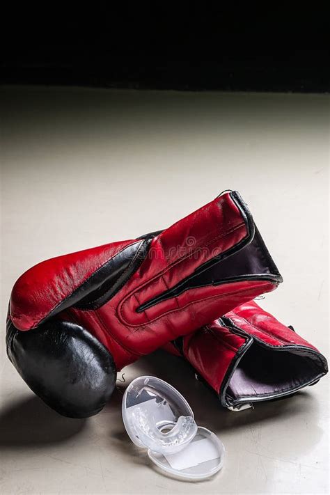 Boxer Teeth Protection. Mouthguard Stock Photo - Image of athlete ...