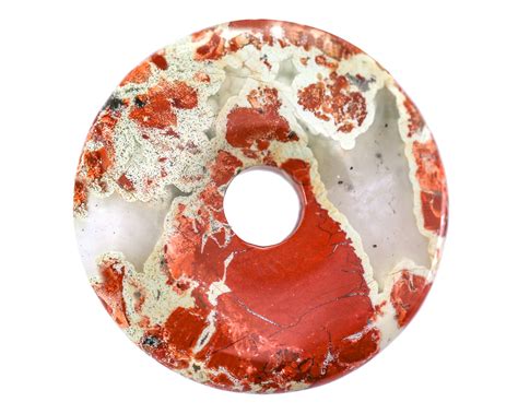 White Lace Poppy Jasper A Donut 40mm