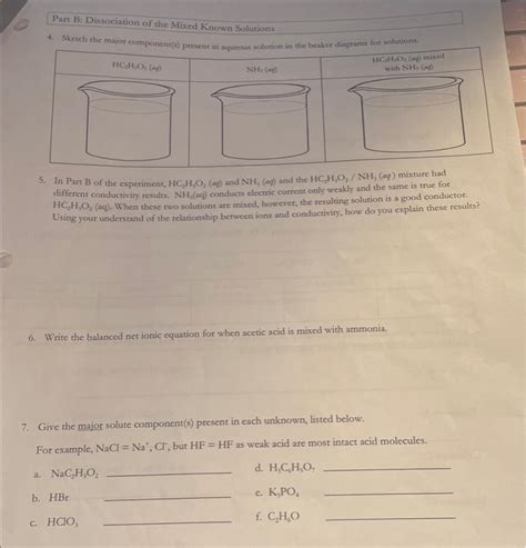 Solved Part B Mixing Known Solutions Part C Unknown Chegg