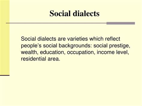 PPT Sociolinguistics Chapter 6 Regional And Social Dialects