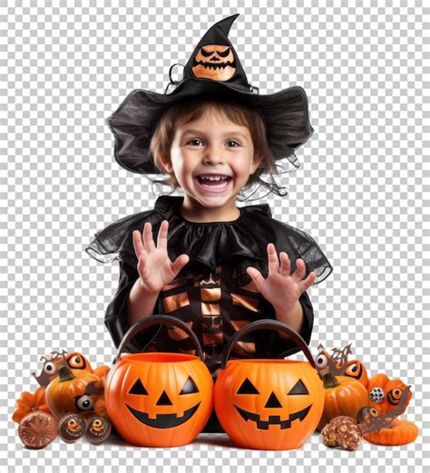 Truco o trato de disfraz de halloween para niños aislado sobre fondo