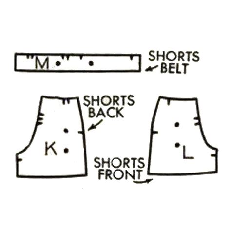 1940s Sewing Pattern Ladies High Waist Shorts Waist 26 66 Cm