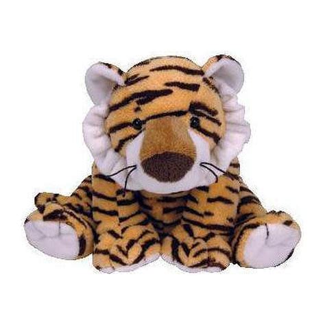Ty Pluffies Growlers The Tiger 95 Soft Plush No Ty Hang Tag