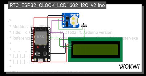 Rtcesp32clocklcd1602i2co Wokwi Esp32 Stm32 Arduino Simulator