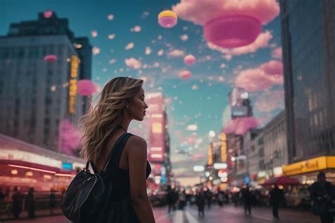 Premium Ai Image Future City Evolution With Highspeed Internet Cloud Computing Synergy For