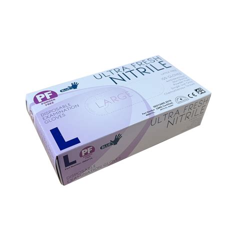 Blue Nitrile Powder Free Examination Nitrile Disposable Gloves Large